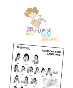 👧 Girl Scout Promise Sign Language Sheet - (FREE PRINTABLE ACTIVITY)