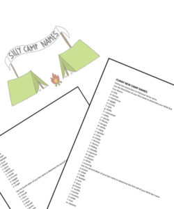 Silly Camp Names Activity - (FREE PRINTABLE ACTIVITY)