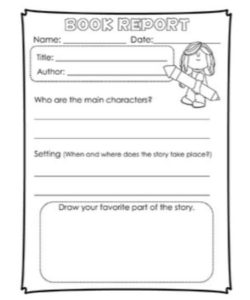 📖 1st Grade Book Report Template PDF - Free Download (PRINTABLE)