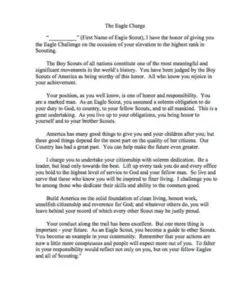 🦅 Eagle Scout Charge - A Proper Eagle Scout Charge (PRINTABLE SHEET)