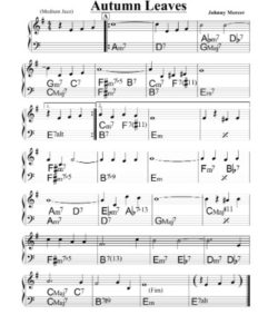 🍃 Autumn Leaves Sheet Music PDF - Free Download (PRINTABLE)