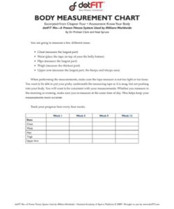 Body Measurement Chart PDF - Free Download (PRINTABLE)