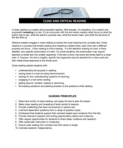 Close Reading Worksheet PDF - Free Download (PRINTABLE)