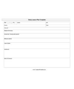 📰 Daily Lesson Plan Template PDF - Free Download (PRINTABLE)