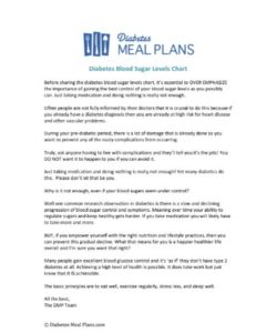 Diabetic Chart PDF - Free Download (PRINTABLE)