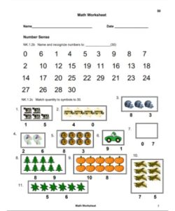 🏫 Kindergarten Math Worksheet PDF - Free Download (PRINTABLE)