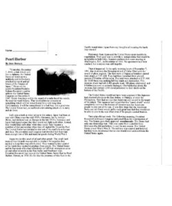 Pearl Harbor Worksheet PDF - Free Download (PRINTABLE)