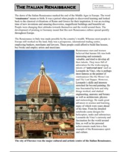 Renaissance Worksheet PDF – Scouting Web