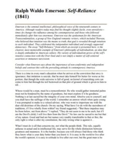Self Reliance PDF - By Ralph Waldo Emerson (FREE DOWNLOAD)