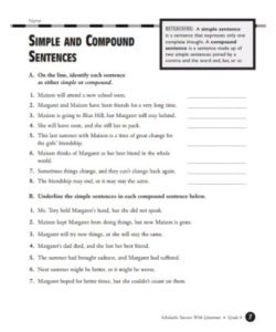 Simple Sentences Worksheet PDF - Free Download (PRINTABLE)