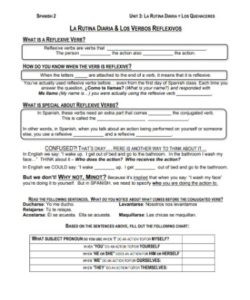 🇪🇸 🇪🇸 Spanish Reflexive Verbs Worksheet PDF - Free Download (PRINTABLE)