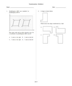 Transformations Worksheet PDF - Free Download (PRINTABLE)