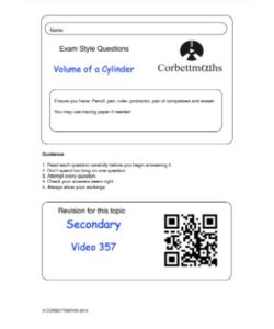 Volume Of A Cylinder Worksheet PDF - Free Download (PRINTABLE)