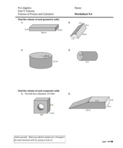 Volume Of Prisms And Cylinders Worksheet PDF - (PRINTABLE)